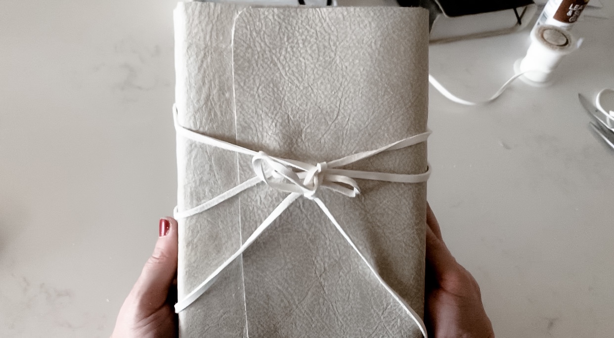 DIY - Covering a Bible, Book, or Journal in Leather - Krista Gilbert