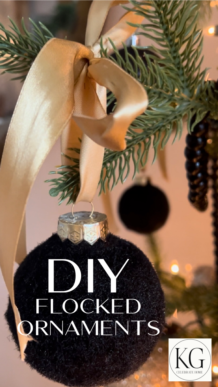 DIY Velvet Flocked Ornaments - Krista Gilbert